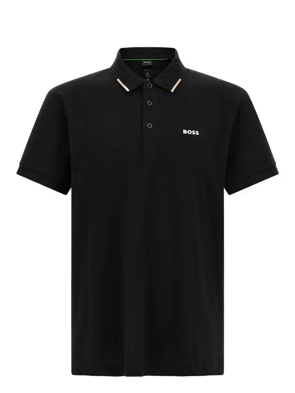 Hugo Boss Swing Paddy Logo Polo Shirt - Black