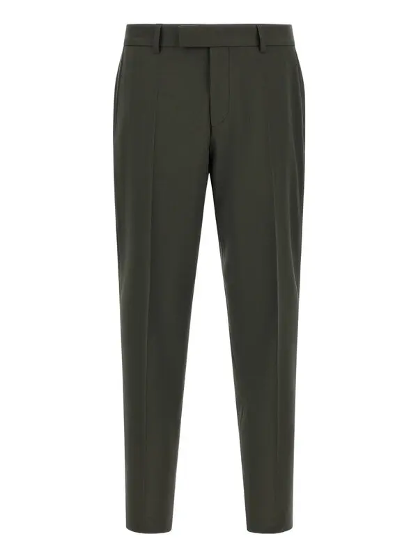 Hugo Boss Tapered Cut Casual Pants With Belt Loops - Black