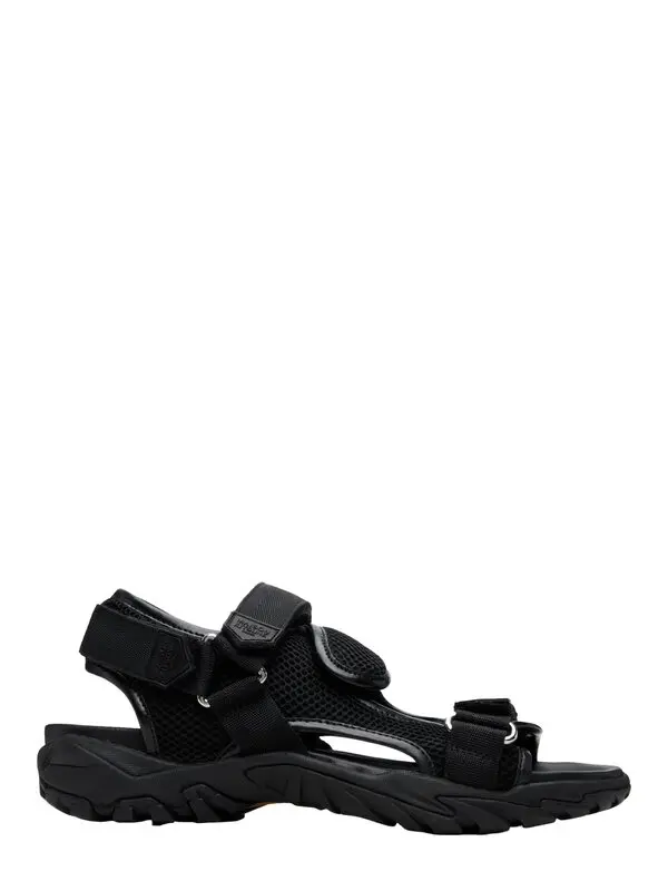 Maison Kitsuné Open-toe Velcro Strap Sandals - Black