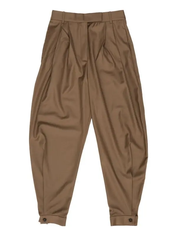 RÓHE Tailored Trousers With Buttoned Cuffs - Brown