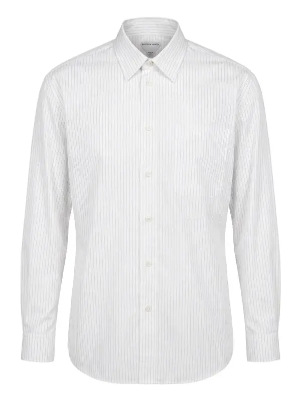 Bottega Veneta Long-sleeved Shirt - White/blue