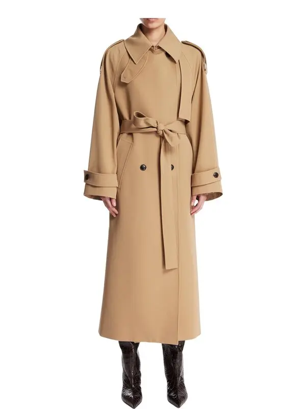 RÓHE Long Sleeved Trench Coat - Beige