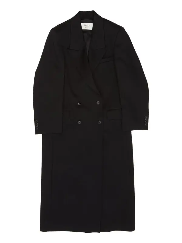RÓHE Long-sleeved Double-breasted Coat - Black
