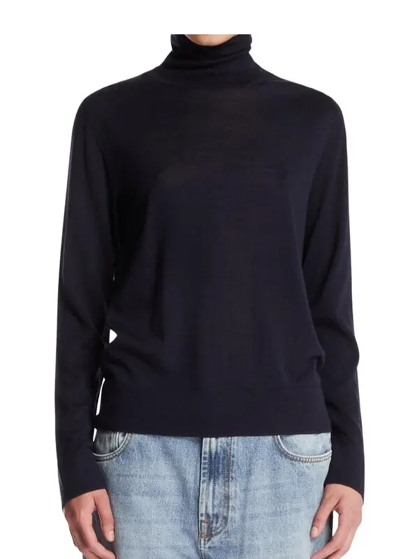 RÓHE High Neck Long Sleeve Sweater - Blue