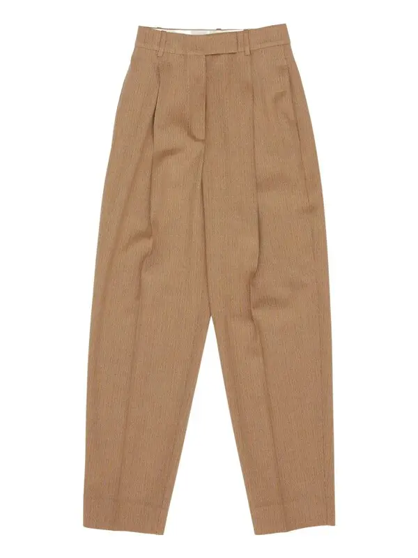 RÓHE Tailored Trousers With Belt Loops - Brown