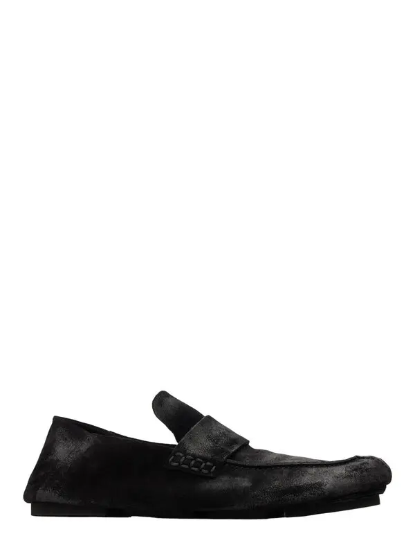 Marsèll Toddone Distressed Moc Toe Loafers - Black