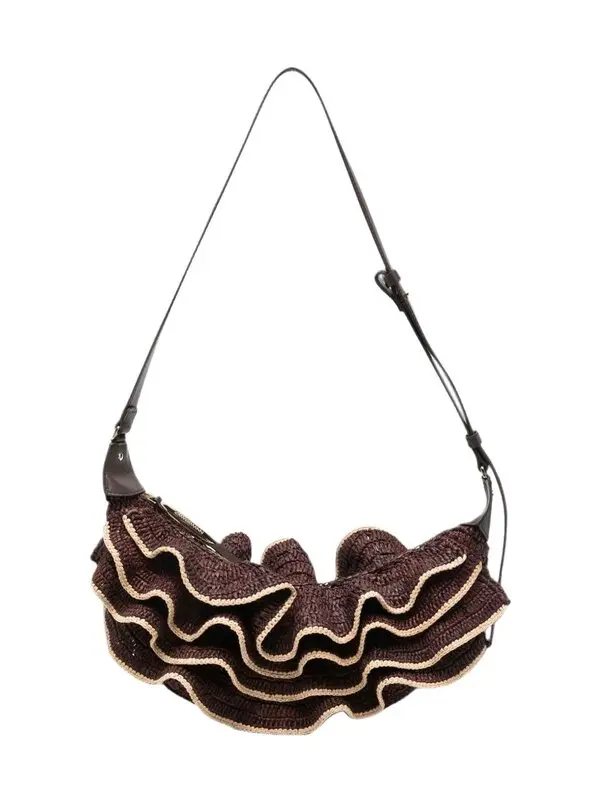 Zimmermann Goldentime Raffia Shoulder Bag - Multicolor