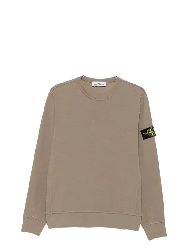 Stone Island Cotton Jersey Crewneck Sweatshirt With Logo Patch - Multicolor