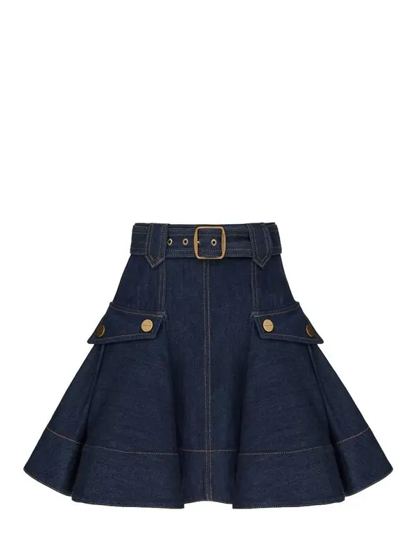 Zimmermann Denim Cargo Mini Skirt - Multicolor
