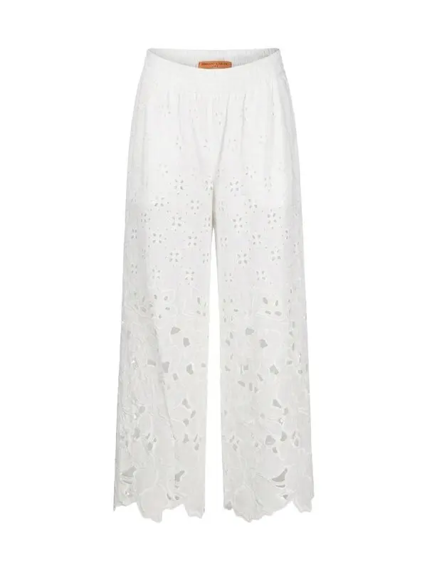 ERMANO SCERVINO Cotton Trousers - Multicolor