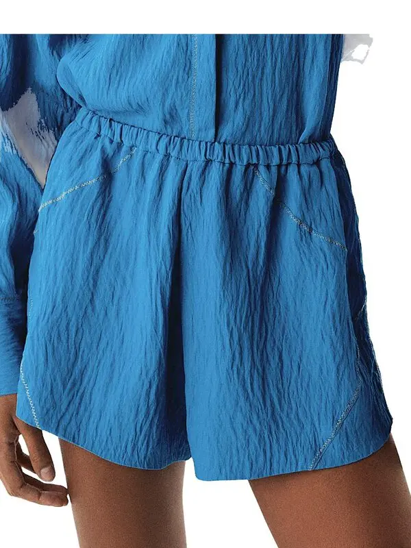 VIX PAULA HERMANNY X Rosie Huntington-whiteley Bailey Textured Shorts - Bowie