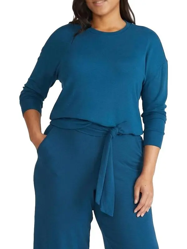 Universal Standard Travelknit Sweatshirt - Blue Teal