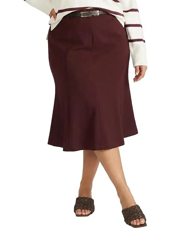 Universal Standard Carla Ponte Skirt - Black Cherry