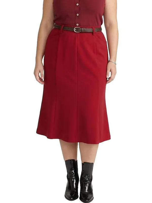 Universal Standard Carla Ponte Skirt - Garnet