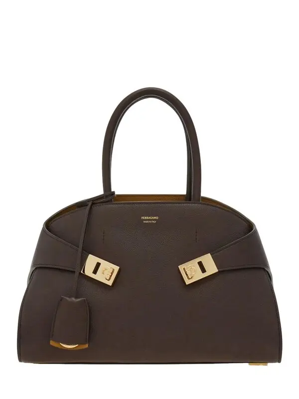 FERRAGAMO Small Hug Leather Handbag - Multicolor