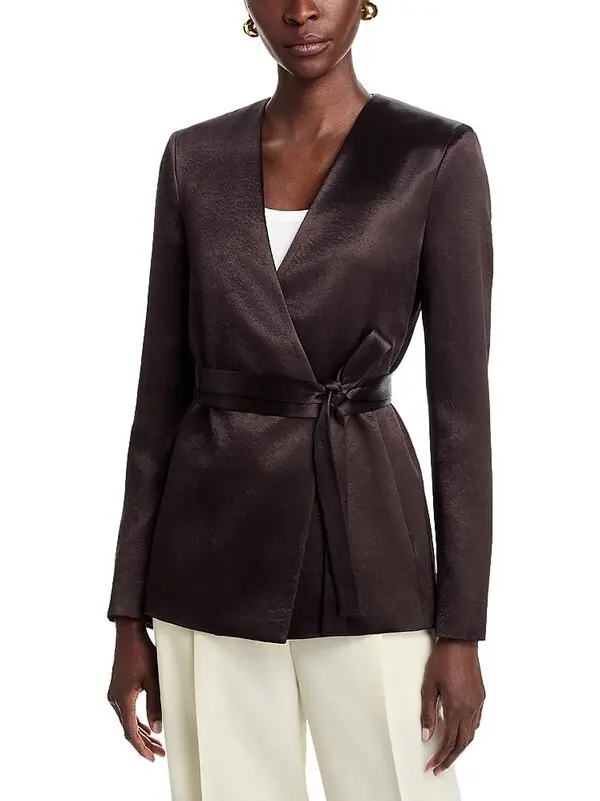 Hugo Boss Jia Wrap Blazer - Cave Brown