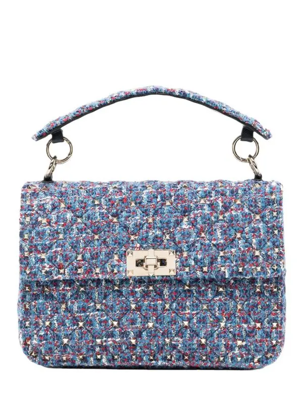 Valentino Garavani Rockstud Spike Tweed Shoulder Bag - Multicolor