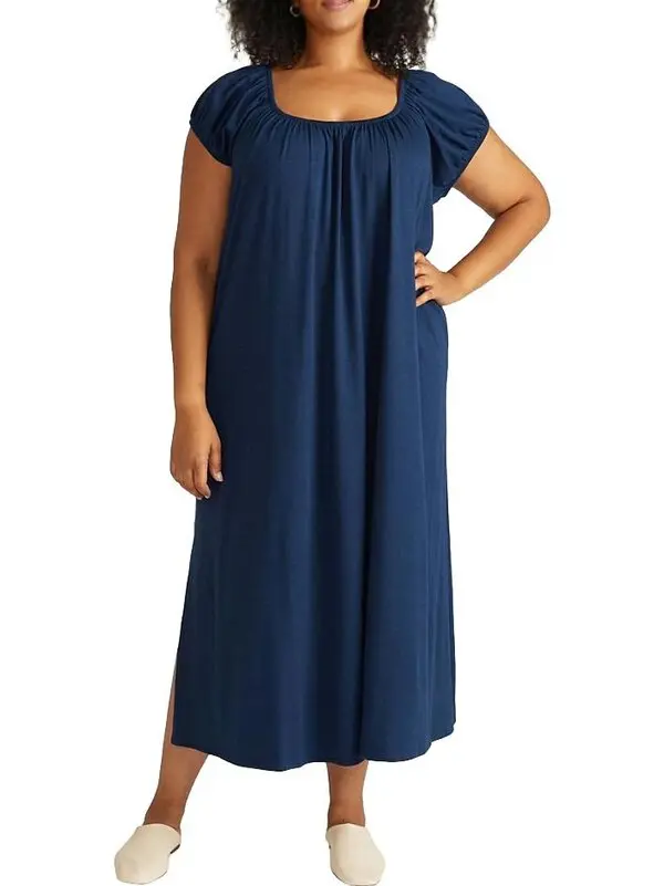 Universal Standard Lilian Long Sleep Dress - Pageant Blue
