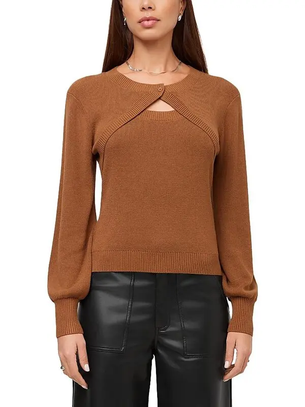 Fifteen Twenty Amelia Bolero Shrug Sweater - Camel