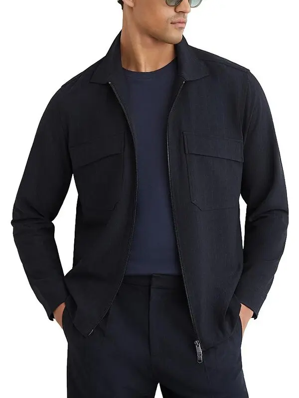 REISS Sidney Overshirt - Navy