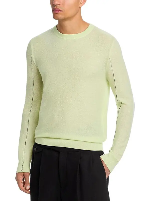 Paul Smith Merino Wool Crewneck Sweater - Light Greyish Green