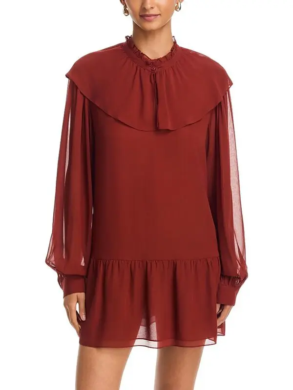 FRAME Silk Soiree Dress - Paprika
