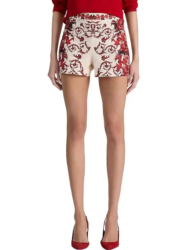 Alice + Olivia Hera High Rise Back Zip Shorts - Winding Road
