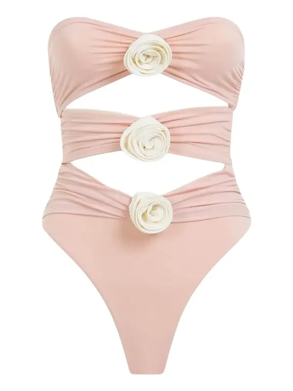 LA REVECHE Embellished One-piece Swimsuit - Pink