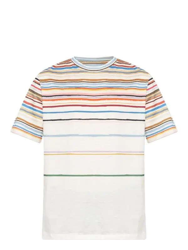 Paul Smith Striped Crewneck T-shirt - White