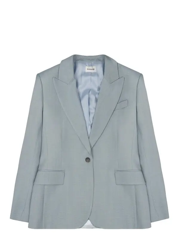 P.a.r.o.s.h Lightweight Viscose Blazer - Azure