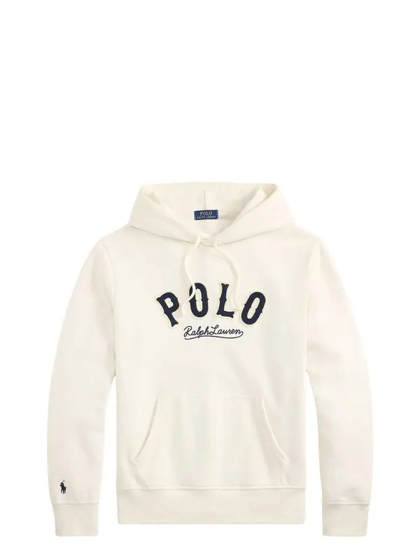 Ralph Lauren Graphic Logo Fleece Hoodie - White