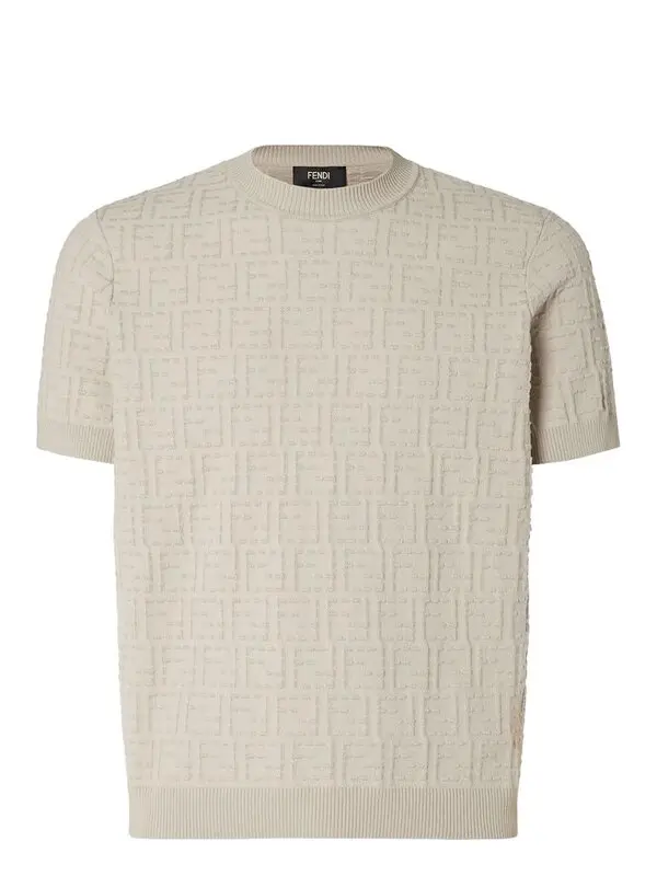 Fendi S Mini Girocillo Essential T-shirt - Greycream