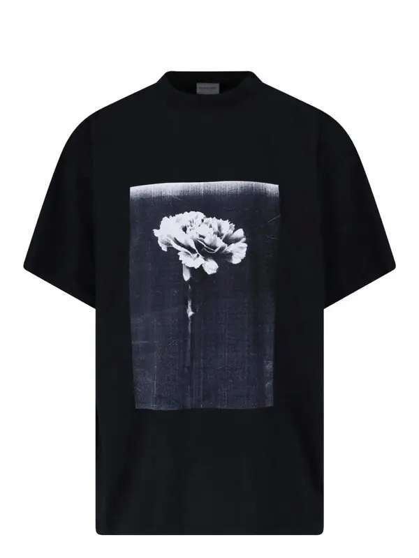 Balenciaga Stretch Cotton Jersey T-shirt - Black