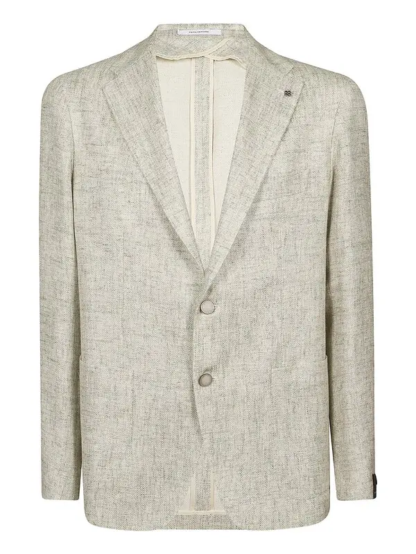 Tagliatore Button-front Jacket With Notched Lapels - Beige