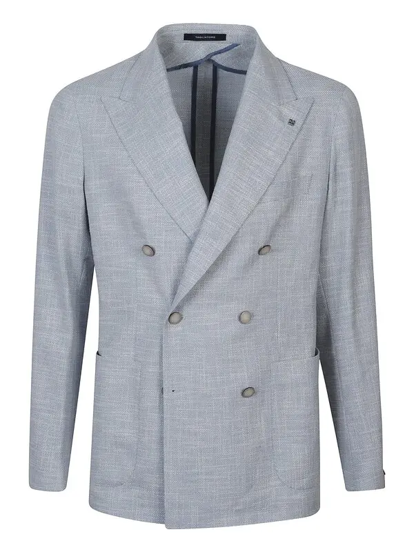 Tagliatore Double Breasted Tailored Jacket - Light Blue