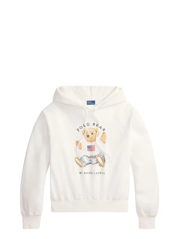 Ralph Lauren Graphic Bear Hoodie - White