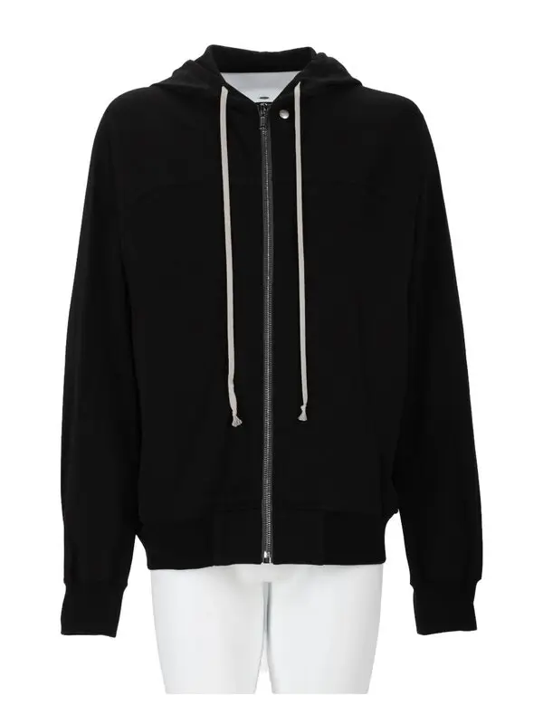 Rick Owens Cotton Zip Hoodie - Black