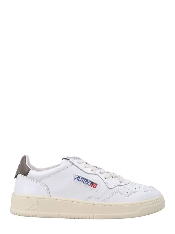 AUTRY Low-profile Lace-up Leather Sneakers - White Chocolate