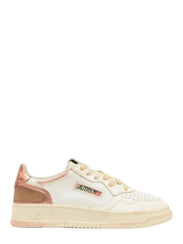 AUTRY Suede Lace-up Sneaker With Leather Heel Tab And Rubber Sole - Marrone