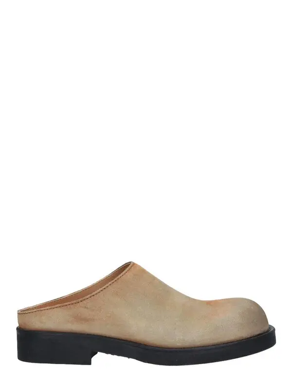 MAISON MARGIELA Suede Slip-on Mule Shoes - Beige