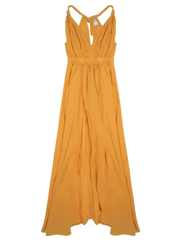 120% Lino Maxi Dress - Yellow