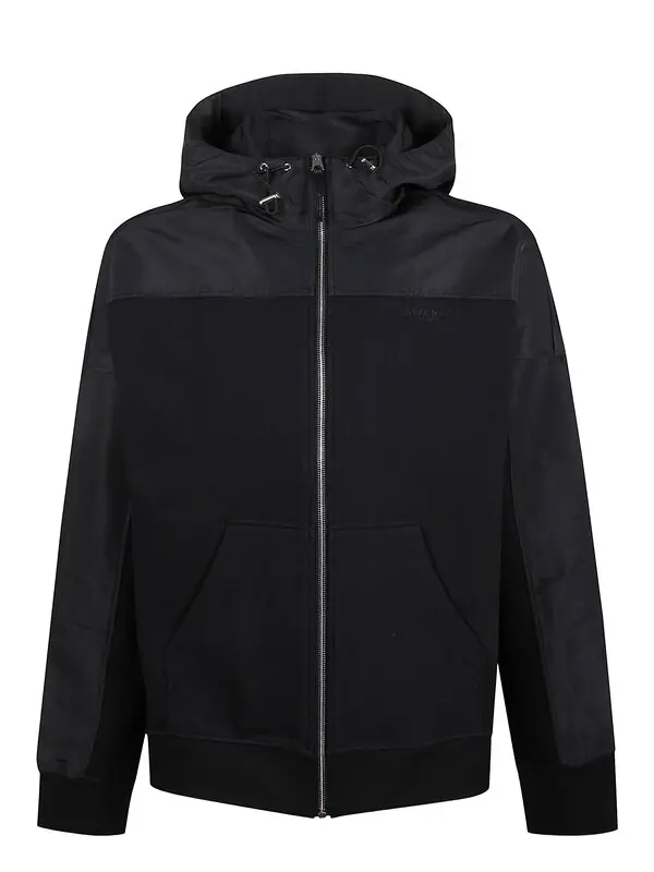 Givenchy Zip-up Hooded Jacket With Contrasting Panels - Black