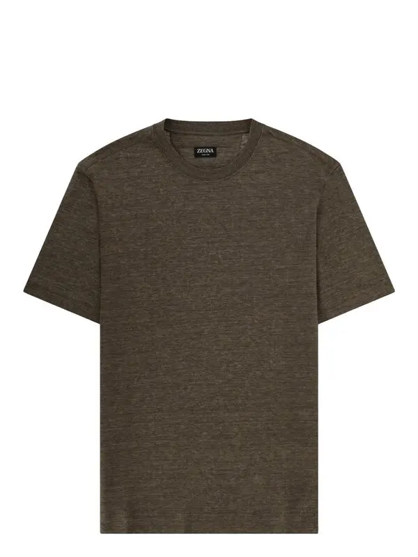 Zegna Classic Linen T-shirt For - Green