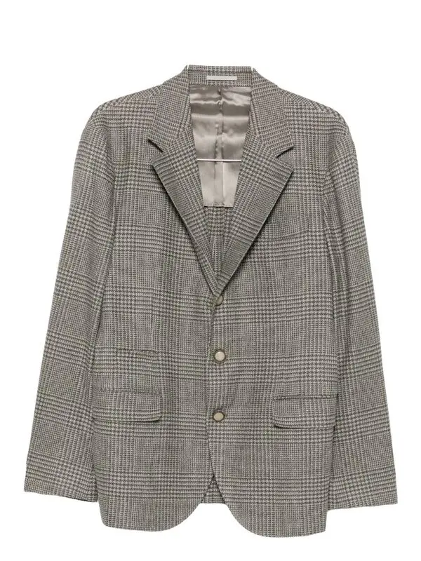 Brunello Cucinelli Prince Of Wales Check Single-breasted Jacket - Multicolor