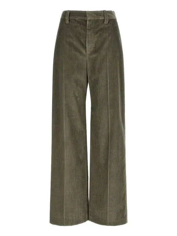 Brunello Cucinelli Velvet Wide-leg Trousers - Multicolor