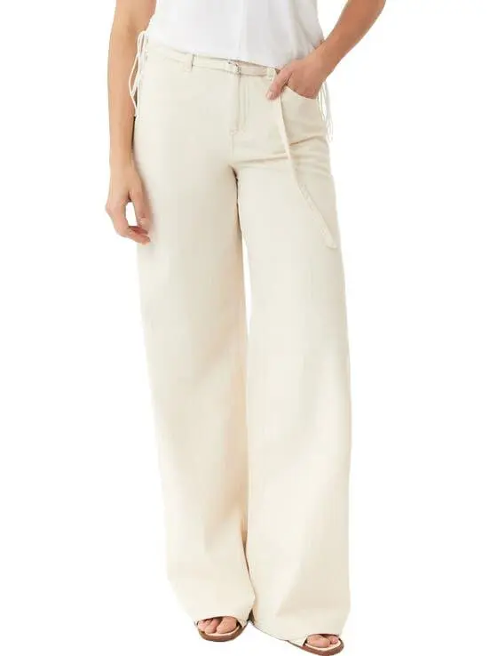 Habitual Brynn High Waist Wide Leg Jeans - Sand Stripe