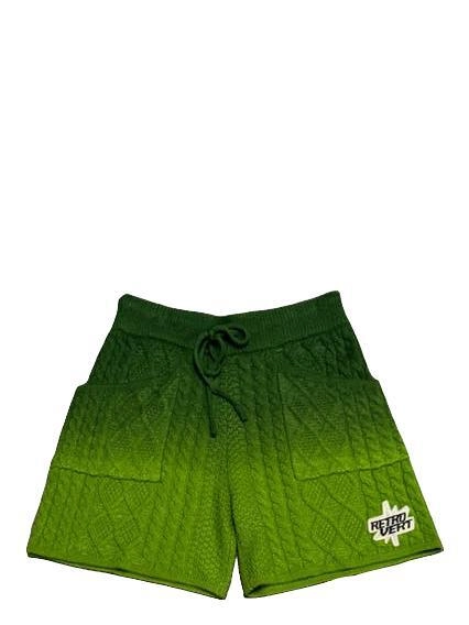 RETROVERT Gradient Knitted Shorts - Green