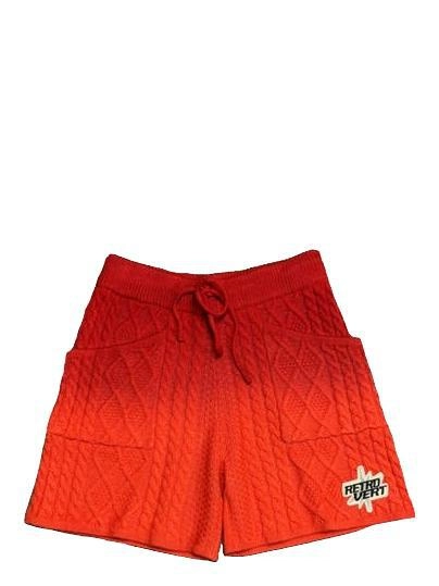 RETROVERT Gradient Knitted Shorts - Red