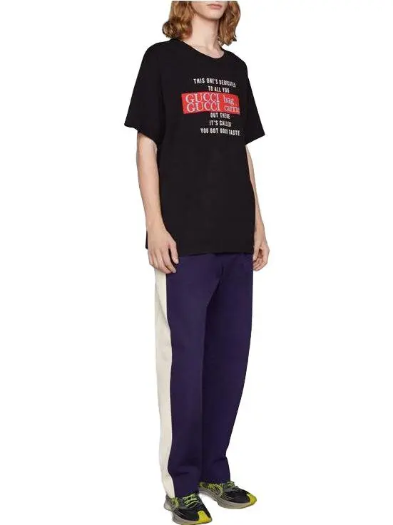Gucci T-shirt With 'you Got Good Taste' Print - Black