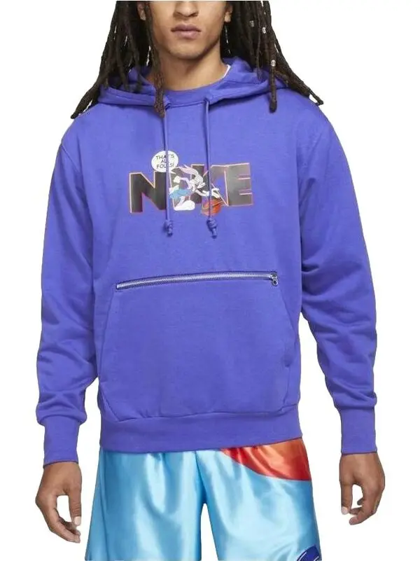 Nike Dri-fit Standard Issue X Space Jam: A New Legacy Pullover Hoodie - Light Concord